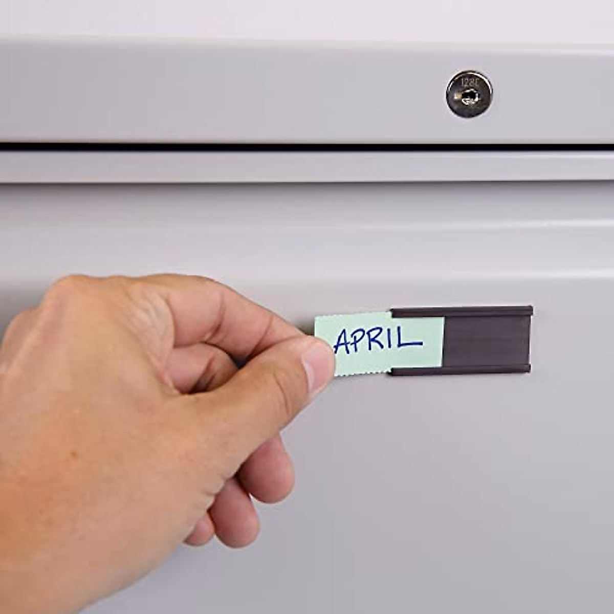 MasterVision FM1310 Magnetic Data Card Holders, 1 x 2 Inches, Black, Pack of 25 Holders