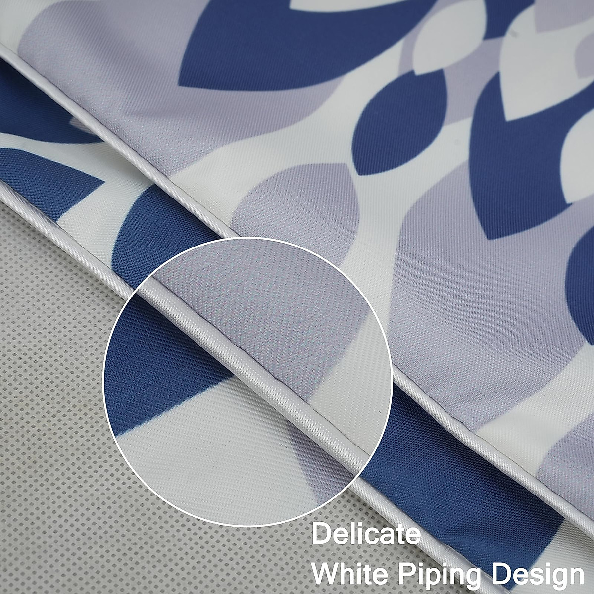 JASEN Outdoor Waterproof Pillow Covers, Blue Floral Pillow Covers, Set of 2 18x18, Double-Sided Decorative Outside Throw Pillows for Patio Furniture Couch Sunbrella Porch Garden