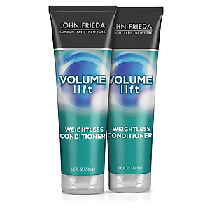 John Frieda Volume Lift Weightless Conditioner, Volumizing Conditioner with Air-Silk Technology for Fine or Flat Hair, Adds Natural Fullness, Safe for Color-Treated Hair, 8.45 Oz, Pack of 2