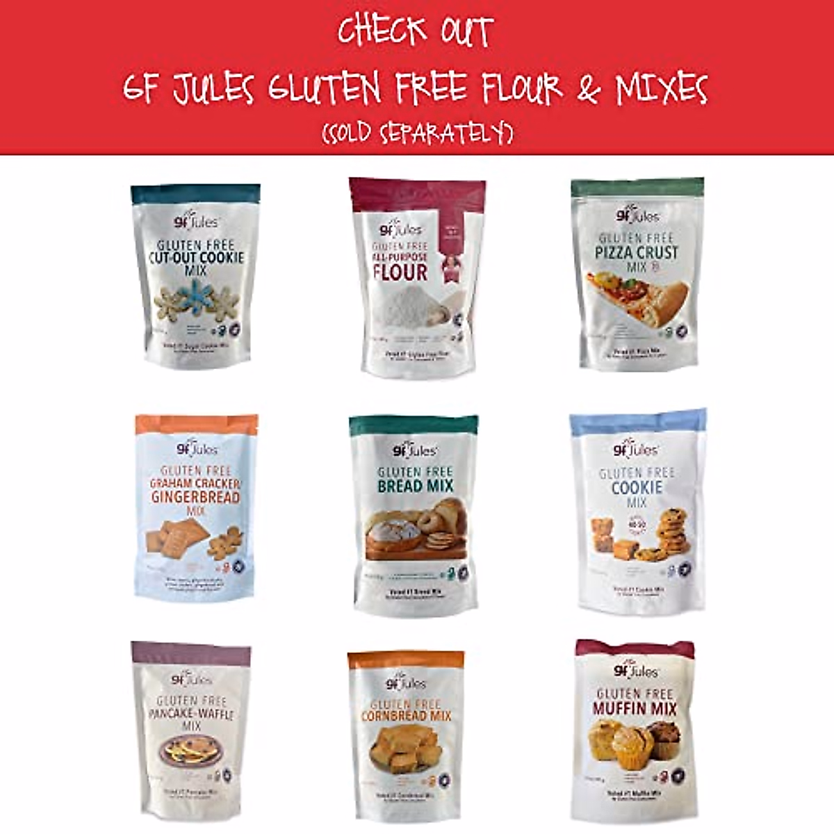 gfJules Certified Gluten Free Cake Baking Mix | Perfect for Cupcakes | No Grit, Non-GMO, Vegan, Kosher & Top 9 Allergen Free | Baking Alternative to Regular Cake Mixes | 29 Ounces