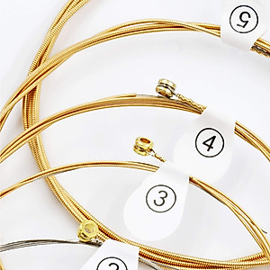 bestwishes Acoustic Guitar Strings,Phosphor Bronze Guitar Strings.011-.052,Guitar Strings Acoustic 6 String Set,3 Guitar Picks And 1 String Changing Tool