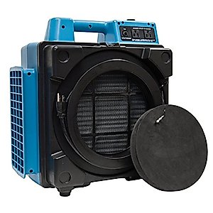 XPOWER X-2480A Commercial Air Scrubber, Negative Air, 550 CFM, 3-Stage HEPA Filtration, 5-Speed, Daisy Chain, Filter Light, Energy Efficient, Blue
