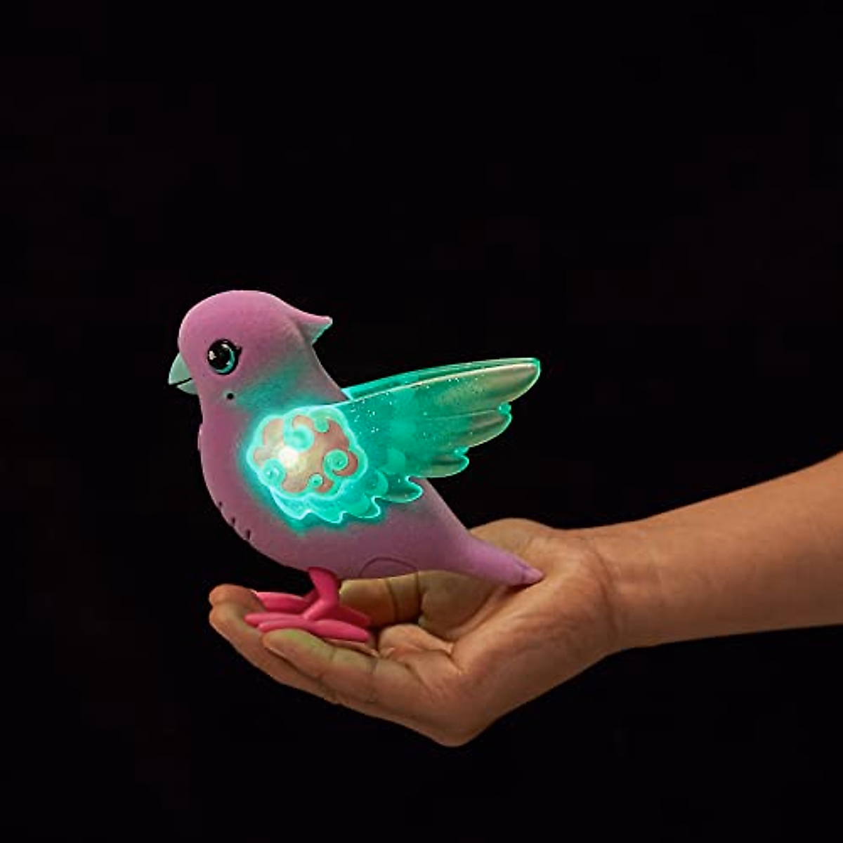Little Live Pets - Lil' Bird & Bird Cage: Polly Pearl, New Light Up Wings with 20 + Sounds, and Reacts to Touch