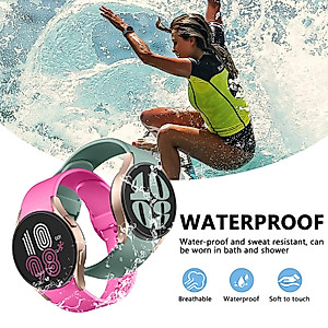 [21 pack] Elastic Band + Silicone Sport Band, Galaxy Watch 6 5 4 Band 40mm 44mm for Women Men, 6 Pack Soft Elastic Band & 15 Pack Soft Durable Silicone Replacement Strap for Samsung Watch 6 5 4 Bands