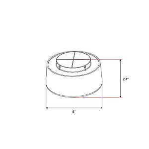 airhood Base Boost | Elevate the Height of Your Portable Kitchen Exhaust Fan | Ideal for Indoor Cooking Updraft (Space Black)