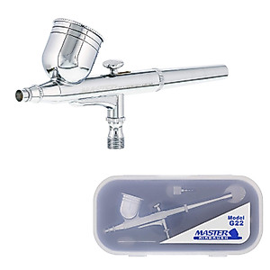 Master Airbrush Model G22 Multi-Purpose Dual-Action Gravity Feed Airbrush Set with a 0.3mm Tip and 1/3 oz. Fluid Cup - User Friendly, Versatile Kit - Spray Auto Graphics, Art, Crafts, Tattoos, Cake