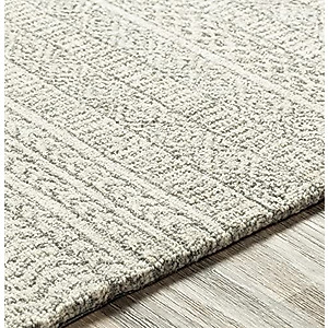 Mark&Day Wool Rugs, 8x10 Melun Global Medium Gray Area Rug, Beige Brown Carpet for Living Room, Bedroom or Kitchen (8' x 10')