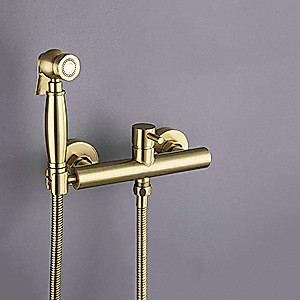 BINCAVIDOU Toilet Hand Held Bidet Sprayer Hot and Cold Water Mixer Bidet Faucet Kids Sprayer Brass Wall Mounted Bathroom Bidet Faucet