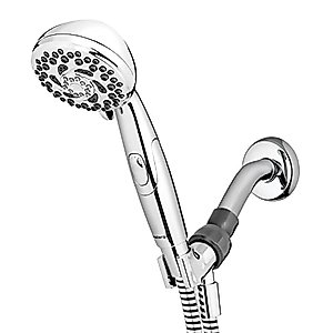 Waterpik High Pressure Hand Held Shower Head With Hose, Power Spray 6-Mode, Chrome VPT-643E