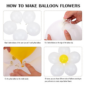 RUBFAC Pink Balloon Arch Kit, 147pcs Boho Blush Daisy Balloons Retro Dusty Pink Nude Sand White Brown Balloon for Valentine's Day Baby Shower Birthday Wedding Retro Hippie Groovy Party Decorations