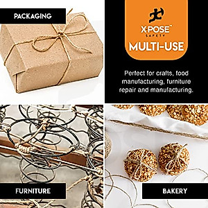 Sisal Twine - 2 Ply 150 Ft Thin Natural Fiber Rope on Spool - Rope Cat Scratching Post, Rope for Cat Scratcher, Cat Tree Replacement Parts, Pet Toy - Decorative Cordage for Crafts, Pole Wrap