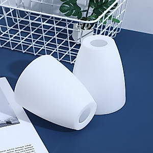 Luxshiny Sconce Shades Lamp Shade Cover 2PCS Plastic Pendant Light Cover Lampshade 11.5X10cm Oval Table Lamps Shades Floor Lamp Shade Replacement for Bedroom Table Living Room E14