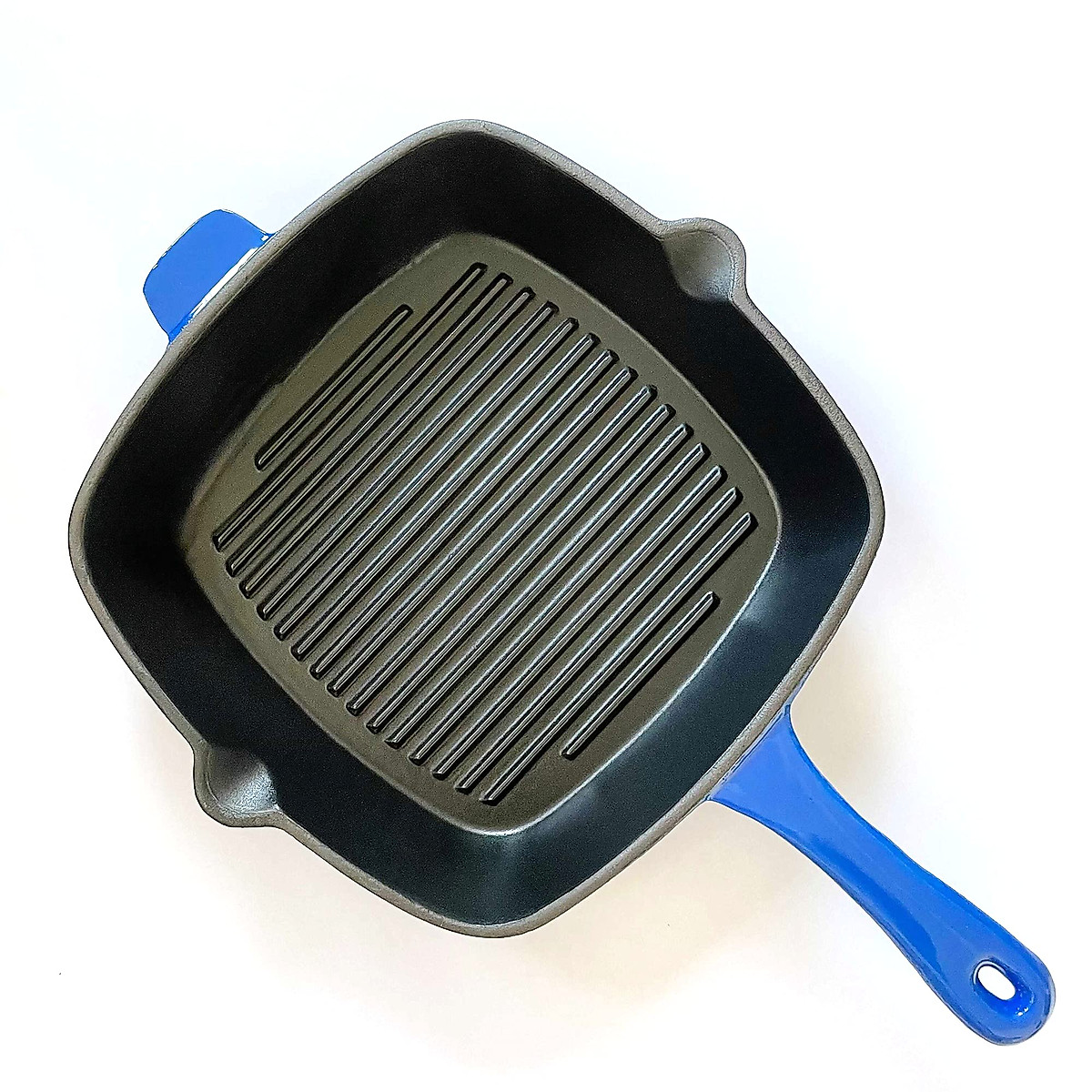 Jean-Patrique Professional Square Cast Iron Skillet Griddle Pan - 25cm | Non-stick, non-toxic surface for healthier cooking. Pre-seasoned and ready to use | From