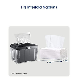 Tabletop Napkin Dispenser, Commercial Paper Napkin Dispensers, Black, 8" x 6.1" x 6.5", CHUANGDIAN