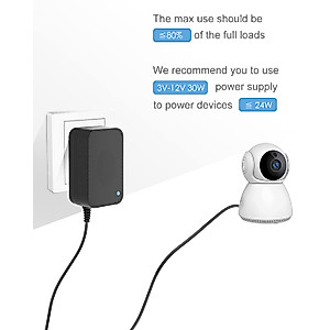ALITOVE 30W Universal AC to DC Power Supply Adapter 3V to 12V Adjustable with 14Adapter Tips & USB Port for Household Electronics Routers 2.5A Max