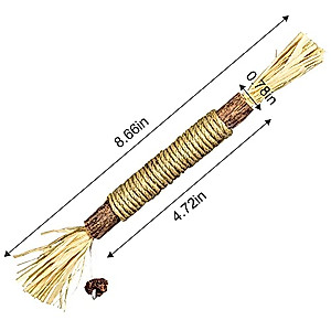 ELOPAW 3 Pack Silvervine Sticks Cat Toys for Indoor Cats Interactive Silvervine for Cats Catnip Toys for Indoor Cats Chew Toy for Cat Teeth Cleaning Kitten Teething