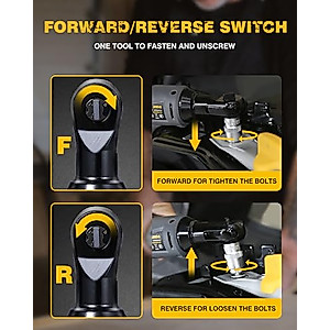 RIDA Cordless Electric Ratchet Wrench Set 40 Ft-lbs 400 RPM 3/8" 12V Cordless Ratchet Kit w/ 2-Pack Li-Ion Batteries & 60-Min Fast Charge, Variable Speed Trigger 8 Sockets New Year presents