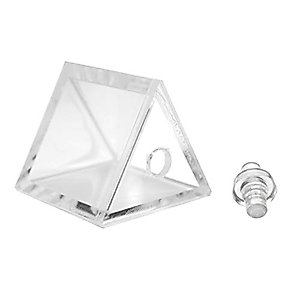 Hollow Acrylic Prism & Stopper, 1.5 Inch - Great for Studying Snell's Law of Refraction - Eisco Labs