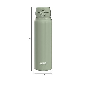 Thermos JNL-756 SMKKI Vacuum Insulated Portable Mug, 25.4 fl oz (750 ml), Smoked Khaki, Easy to Clean, Lightweight Type, One-Touch Opening, Stainless Steel Bottle, Hot and Cold