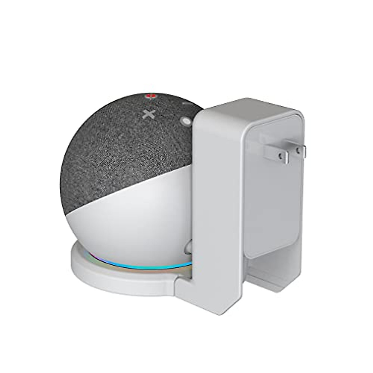 ez-fit Echo Dot Wall Mount Holder,Outlet Wall Mount Holder Stand Hanger for Amazon Alexa Echo Dot 4th Gen Space Saving Accessories Without Messy