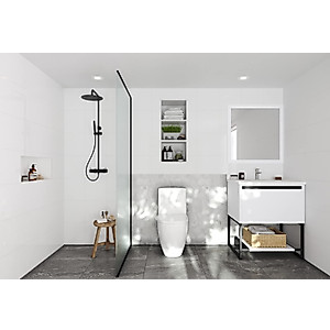 Laviva Alto 30 - White Cabinet White Quartz Countertop