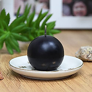 Zest Candle 12-Piece Ball Candles, 2-Inch, Black