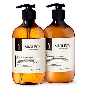 SIROLÉON Biotin Shampoo and Conditioner Set for Thinning Hair and Hair Loss, Hair Thickening Formula with Saw Palmetto Extract & Natural Smelling, For Men and Women, Silicon Free, 16.9 fl oz