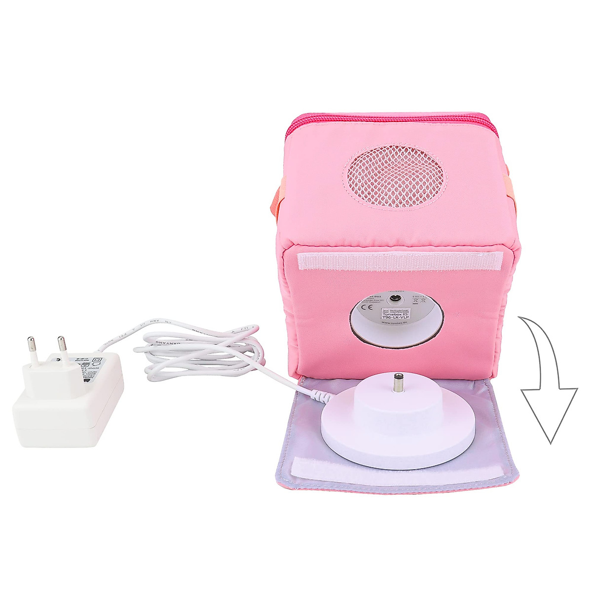 Annmore Carrying Case for Audio Player, compatible with Toniebox and Figures, Pink