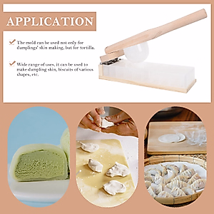 GANAZONO Tortilla Press Plastic Tortilla Maker Wood Dumpling Press Maker Chinese Baozi Press Dough Press Pierogi Maker Ravioli Hand Pie Maker Pastry Kitchen Gadgets Tool