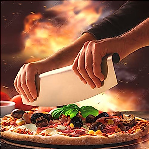 KITCHUS MOON Large Pizza Peel 16 inch - Extra Large Metal Pizza Peel with 14 inch Stainless Steel Pizza Cutter Rocker, Pizza Spatula Paddle to Move Large Pizza, Pizza Paddle with Folding Handle