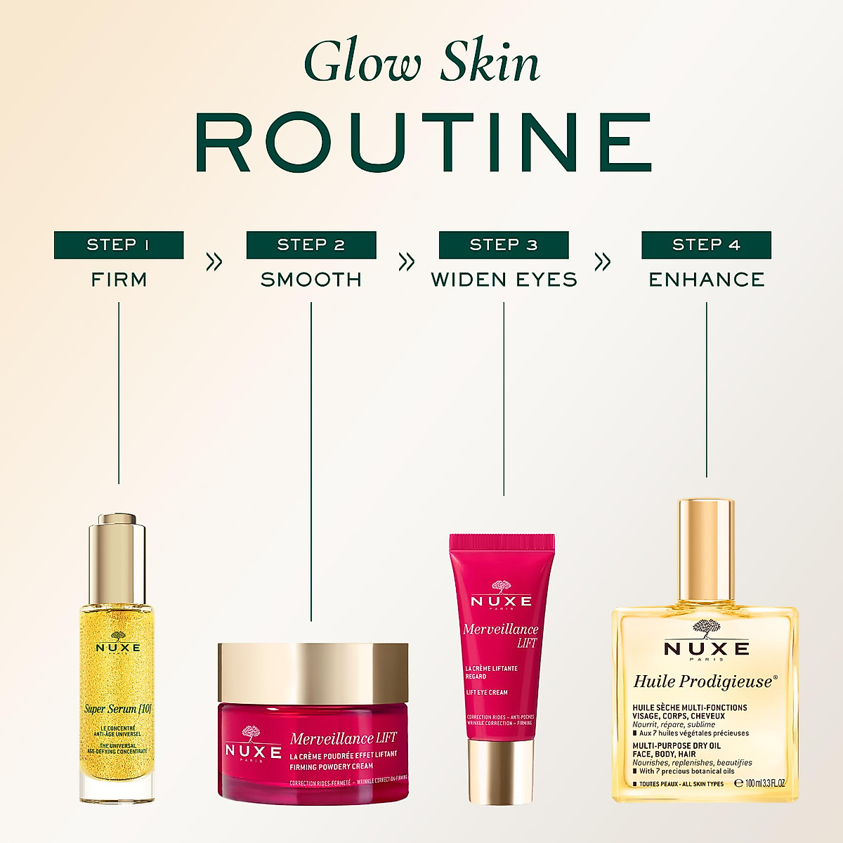 Nuxe Huile Prodigieuse Multi-Purpose Dry Oil - Radiant Glow and Lightweight Hydration for Face, Body & Hair. Nourishes, Repairs and Enhances