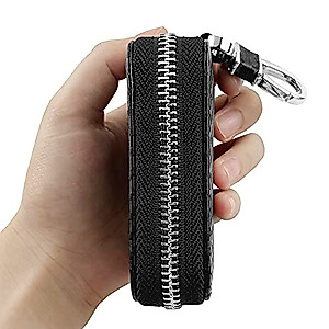 hcozy 2 Pack Faraday Cage Car Key Case RFID Key Fob Protector Anti-Theft Pouch Signal Blocking Key Bag Anti-Hacking Case Blocker Car RFID GPS Signal Shielding Bag for Car Keys(2 Pack Black), 6*10*6