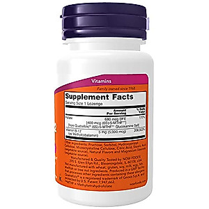 NOW Supplements, Methyl B-12 (Methylcobalamin) 5,000 mcg, Nervous System Health*, 120 Lozenges