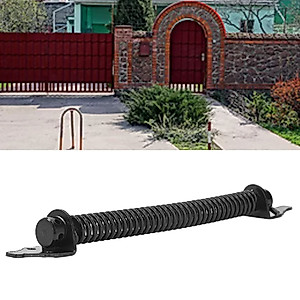 Self Closing Gate Door Spring Wooden Box Fence Door Outdoor Hinge Villa Yard Spring Room Black Hardware Closure