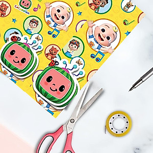 Danilo Cocomelon Wrapping Paper, Cocomelon 2 Sheet 2 Tag Wrapping Paper, Birthday Wrapping Paper