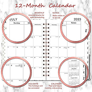 Planner 2023-2024 - Weekly Monthly Planner 2023-2024, JULY 2023 - DECEMBER 2024, Calendar Planner 2023-2024, 8.43" x 6.3", 2023-2024 Planner with Flexible Spiral Hardcover, Coated Tabs, Inner Pocket