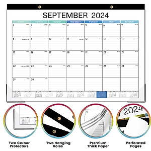 2024-2025 Desk Calendar - Large Desk Calendar 2024-2025, JULY 2024 - JUNE 2025, 17" x 12", Large Ruled Blocks, Tear Off, Corner Protectors, Desk/Wall Calendar for Planning and Organizing