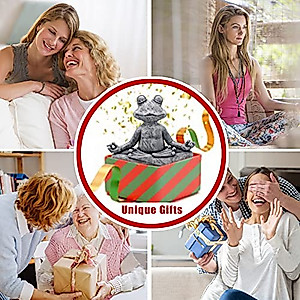 Goodeco 12.5" L×10" H Meditating Yoga Frog Statue - Gifts for Women/Mom, Zen Garden Frog Figurines for Home and Garden Decor, Frog Decorations Gift Ideas, Frog Gifts for Women