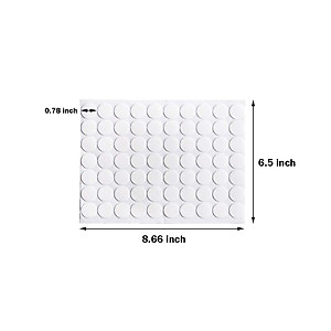 BUSOHA Clear Removable Sticky Adhesive Putty, Reusable Transparent Double-Sided Round Nano Gel Mat for Wall, Metal, Glass, Ceramic, Wood - 350 PCS