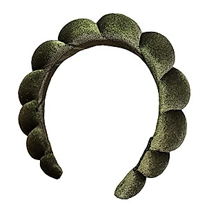 DJDZ Puffy Makeup Headband Spa Headband for Women, Sponge & Terry Towel Cloth Fabric Versed Headbands for Skincare,Yoga,Face Washing,Makeup Removal,Shower and Facial Mask