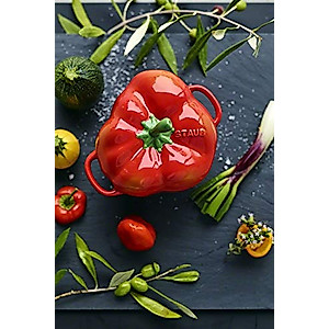Staub 40500-325 Paprika Cocotte, 4.7 inches (12 cm), Orange, Ceramic, Heat Resistant, Ceramic, Microwave Safe