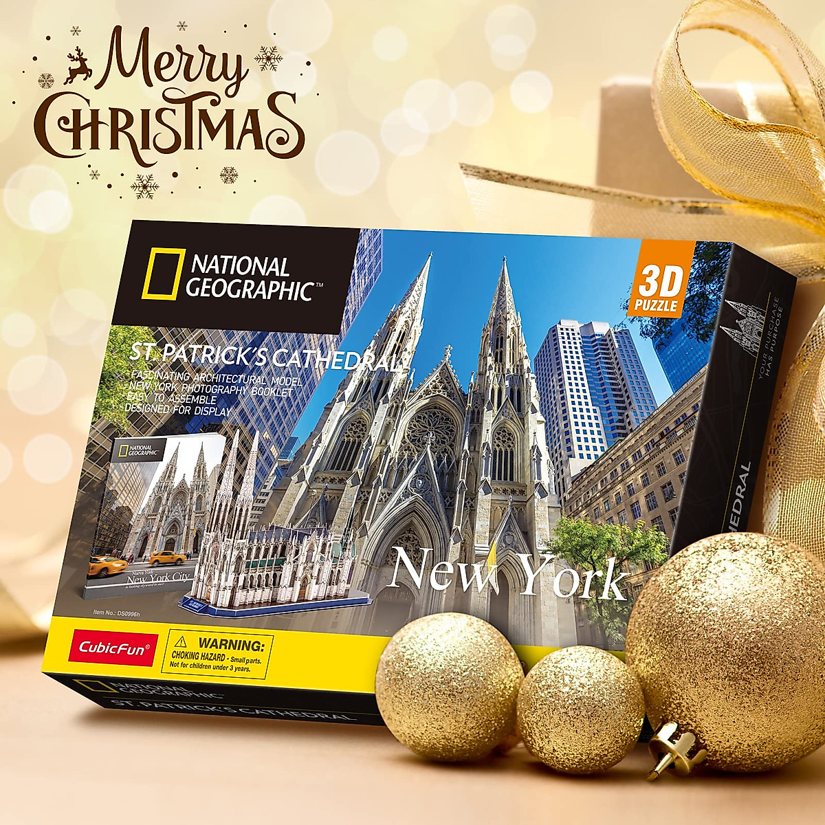 CubicFun 3D Puzzles for Adults St.Basil's Cathedral National Geographic Architecture, Moscow Puzzles for Adults Russia Building Gifts for Women Men, Model Kits Toys for 8 Year Old Girls, 224 Pieces