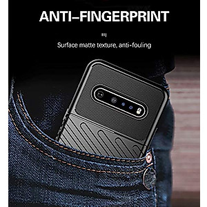 Sucnakp for LG V60 Thinq Case LG V60 Case Shock Absorption Anti Scratch Heavy Duty Durable Drop Protection Cell Phone Cover for LG V60 Thinq（LT Black）