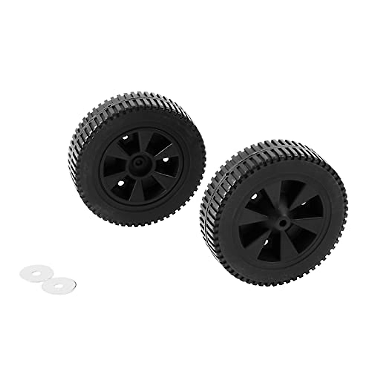 G437-0037-W1 Grill Wheels Replacement Parts for Charbroil Wheels Gas2coal 463344015 463436215 463347017 463343015 463376017 463432215 Kenmore 415.16123801 Plastic Black 7 Inch BBQ Wheels 2PCS