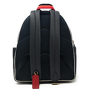 Coach Women's Court Backpack (Coated Canvas - Tiger Print - Honey - Black)