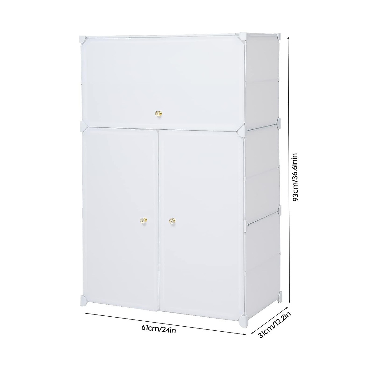 enlitoys Shoe Rack Organizer 6-Tier Shoe Cabinet Expandable Free Standing Shoe Rack (24x12x36 inches) Portable Shoes Organizer Covered Shoe Rack White