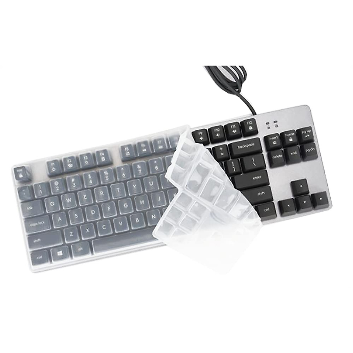 Dust-Proof Silicone Keyboard Skin Cover Compatible for Logitech G413 TKL SE Mechanical Gaming Keyboard (Clear)