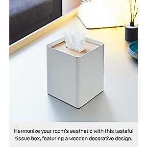 Yamazaki Home Box Cover Steel | Tissue Case, One Size, Ash
