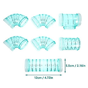 Balacoo 4pcs Hamster Tubes Set, Hamster Cage Tube Hamster Tube Hamster Tubes Set Hamster Tunnels for
