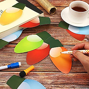 Christmas Bulb Cutouts 40 Pieces Chic Colorful Bulb Cutouts with 60 Glue Point Dots for Christmas New Year Party Classroom Bulletin Board and Home Decoration